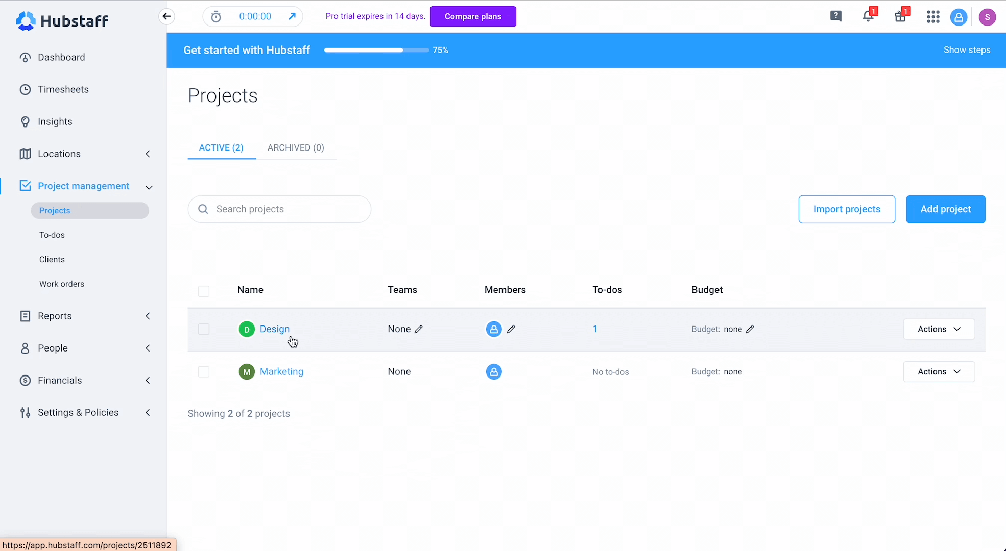 Hubstaff | UI, UX Design | SaaS | Application Design | saas ui